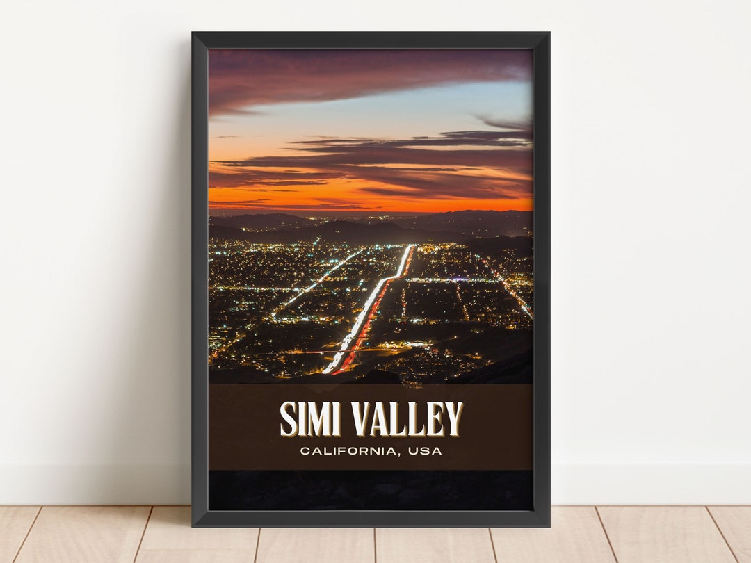 Simi Valley Retro Wall Art, Simi Valley Canvas, Simi Valley Framed ...