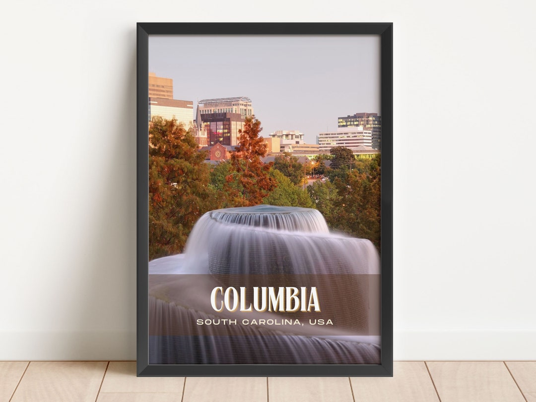 INSTANT DIGITAL DOWNLOAD, Columbia Retro Wall Art, Columbia Canvas ...