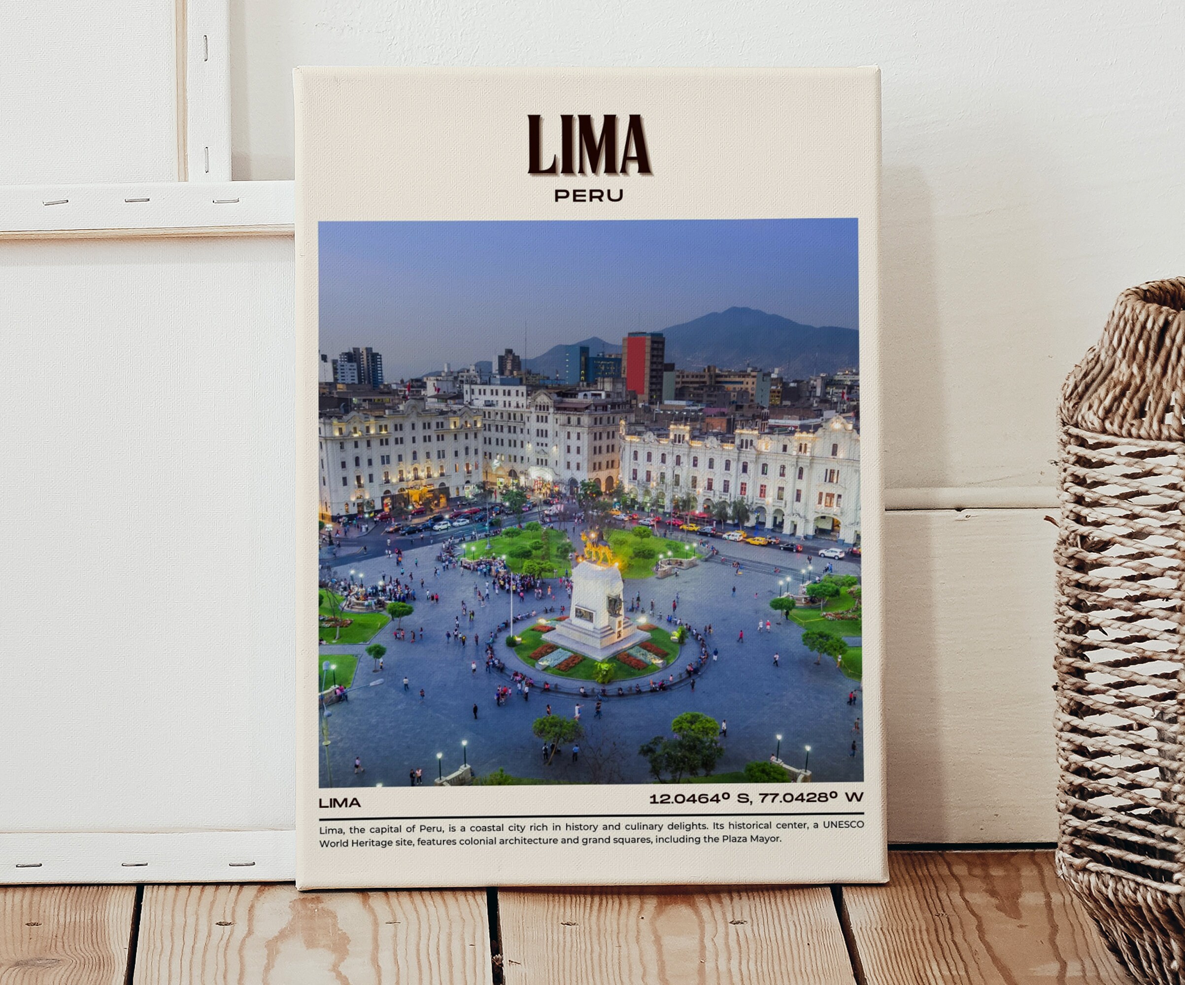 Lima Vintage Wall Art, Lima Canvas, Lima Photo, Lima Framed Poster ...