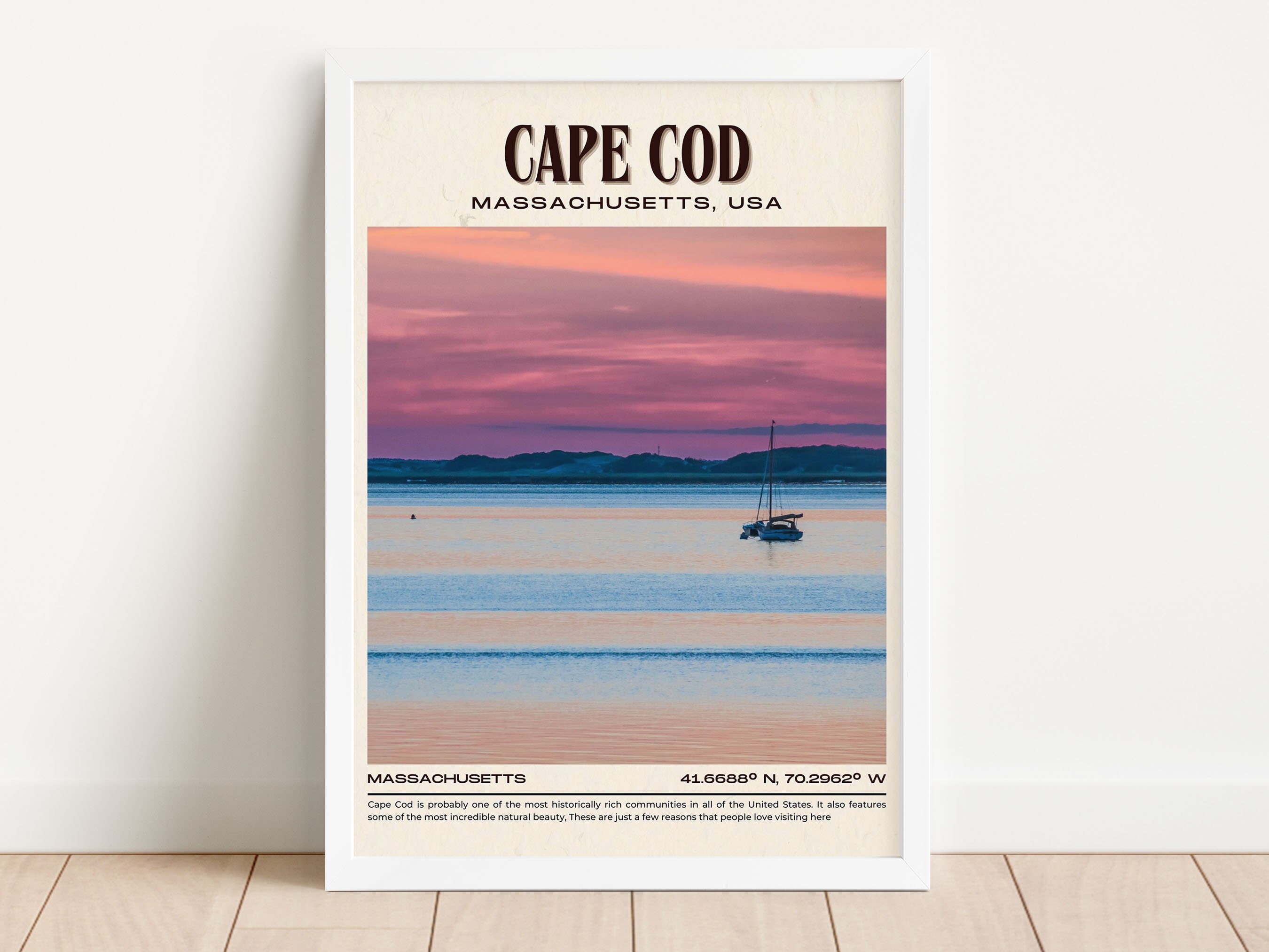 INSTANT DIGITAL DOWNLOAD, Cape Cod Vintage Wall Art, Cape Cod Canvas, Cape Cod Poster, Cape Cod ...