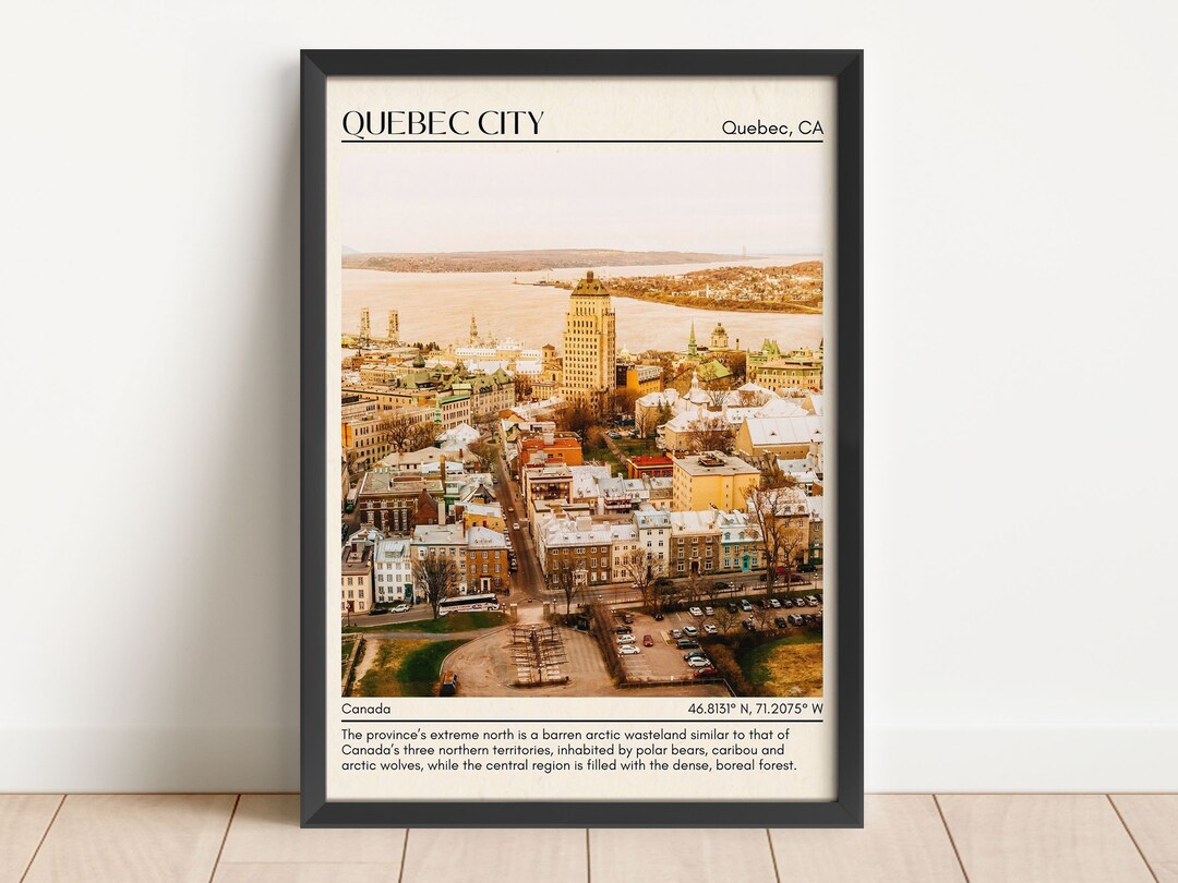 INSTANT DIGITAL DOWNLOAD, Quebec City Wall Art, Quebec City Canvas ...