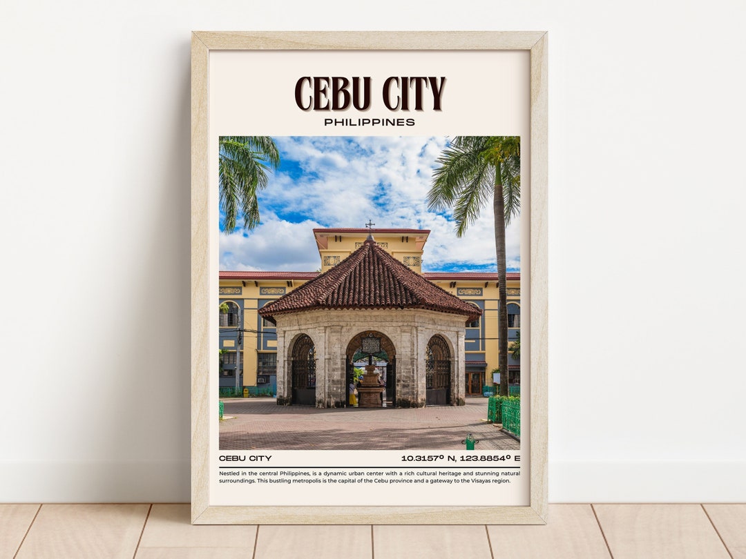 Cebu City Vintage Wall Art, Cebu City Canvas, Cebu City Photo, Cebu ...