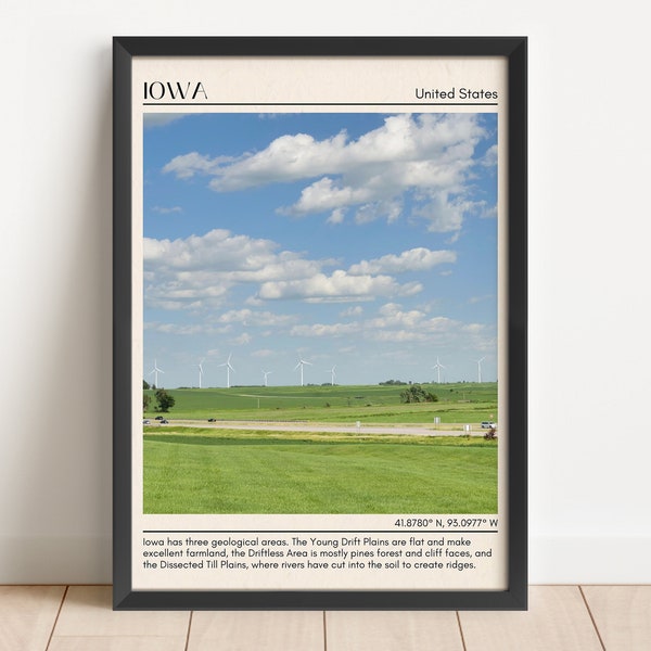 Iowa Poster - Etsy
