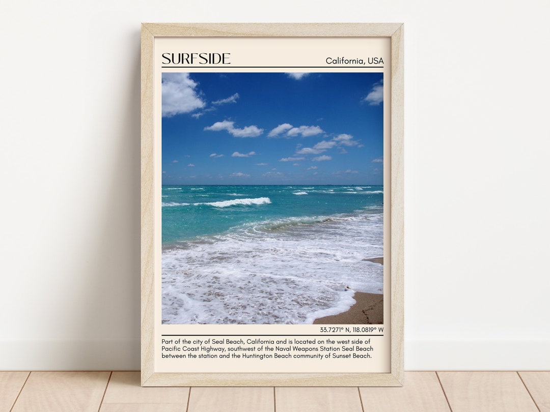 INSTANT DIGITAL DOWNLOAD, Surfside Wall Art Canvas, Surfside Framed ...