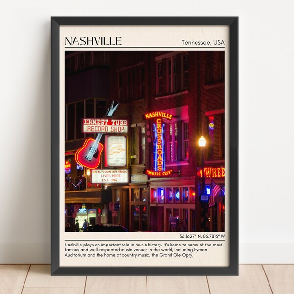 Nashville Poster - Etsy