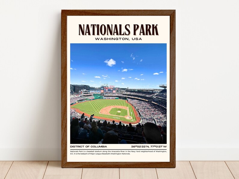 Nationals Park Poster, Washington Nationals Poster Print, MLB Stadium ...