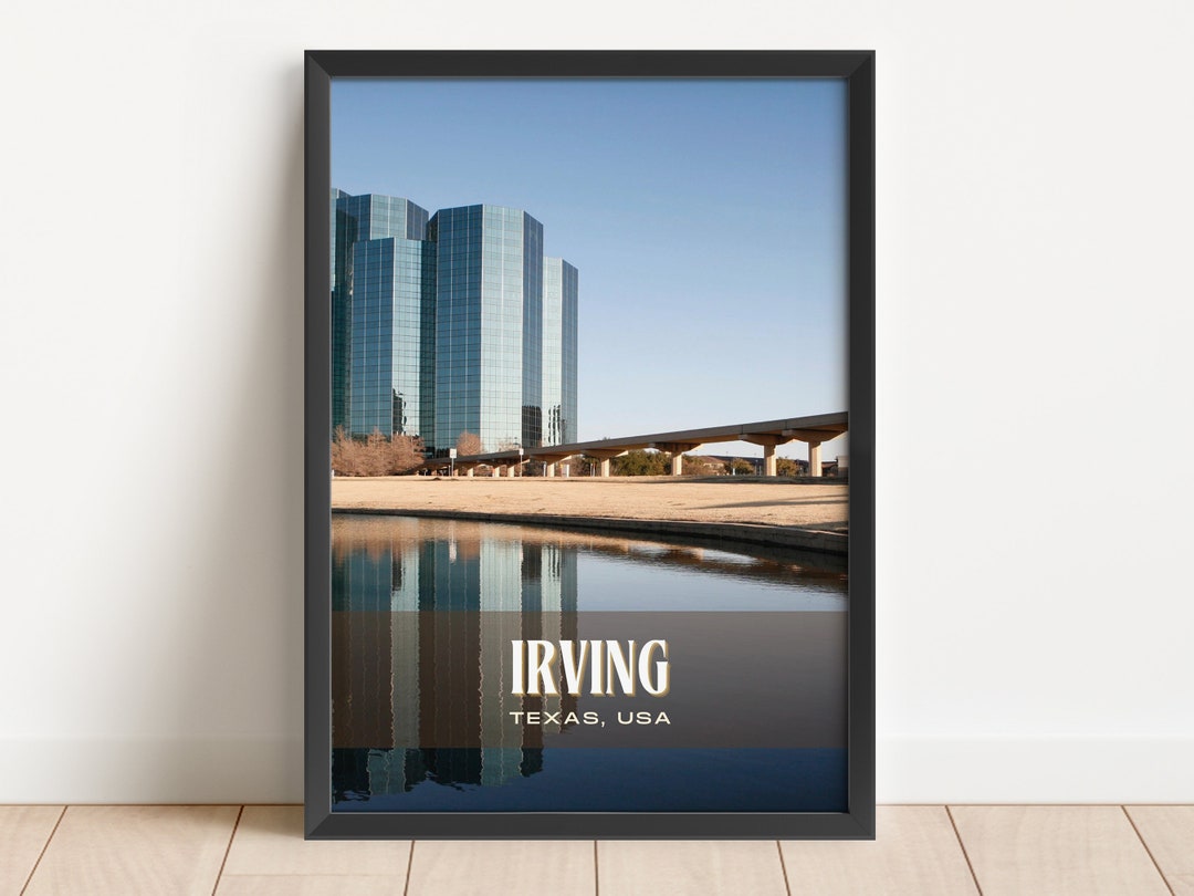 INSTANT DIGITAL DOWNLOAD, Irving Retro Wall Art, Irving Canvas, Irving ...