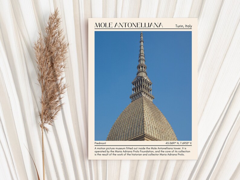 Mole Antonelliana Turin Italy Wall Art, Mole Antonelliana Framed Canvas ...