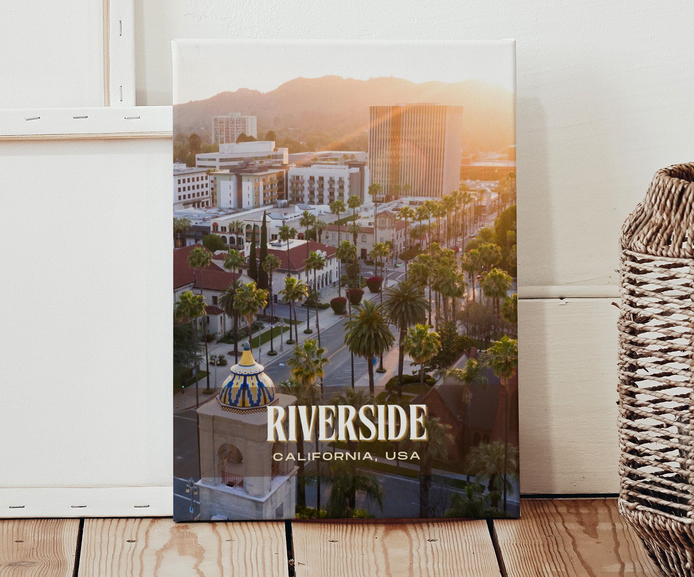 Riverside Retro Wall Art, Riverside Canvas, Riverside Framed Poster ...