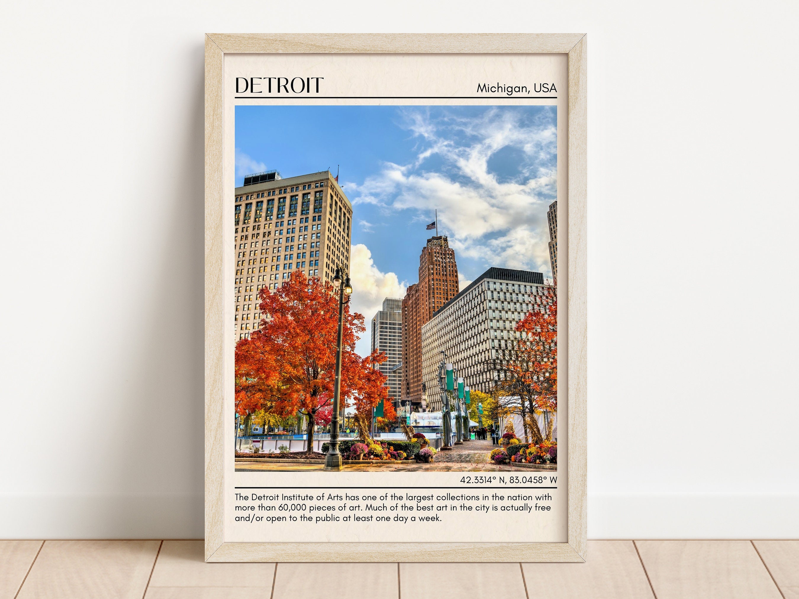 Detroit Wall Art, Detroit Canvas, Detroit Photo, Detroit Framed Poster ...