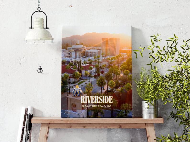 Riverside Retro Wall Art, Riverside Canvas, Riverside Framed Poster ...