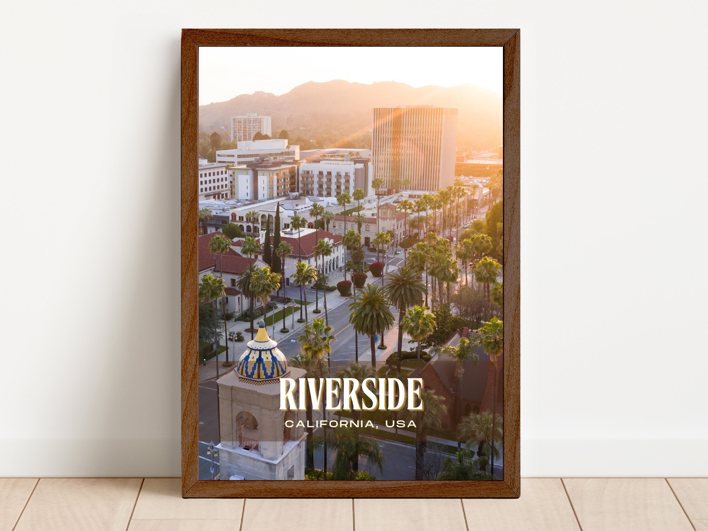 Riverside Retro Wall Art, Riverside Canvas, Riverside Framed Poster ...