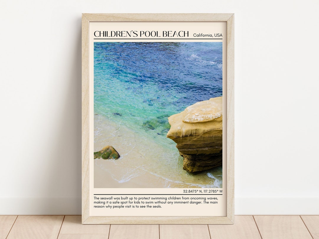 INSTANT DIGITAL DOWNLOAD, Children's Pool Beach Wall Art Canva ...