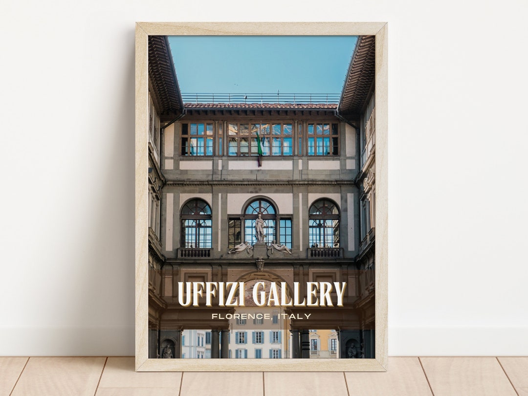 The Uffizi Gallery Poster, Florence Italy Art Wall Decor, Uffizi Gallery Travel Poster, Italy ...