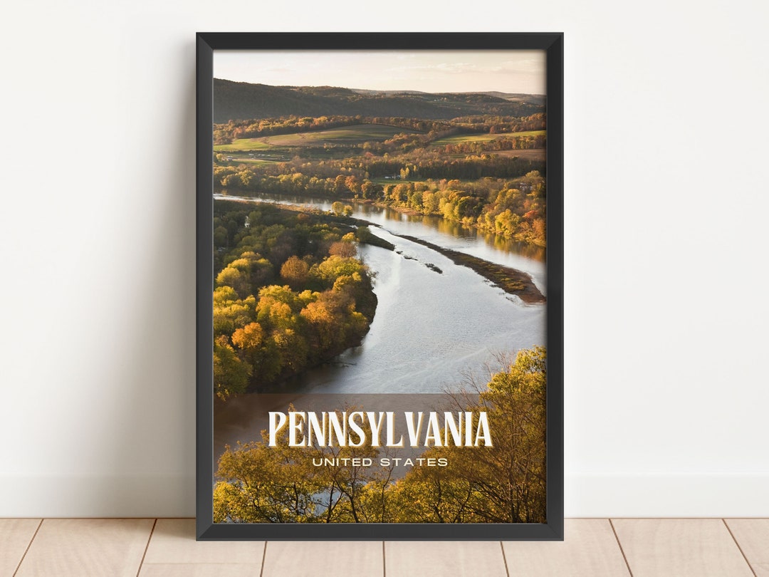 INSTANT DIGITAL DOWNLOAD, Pennsylvania Retro Wall Art, Pennsylvania ...