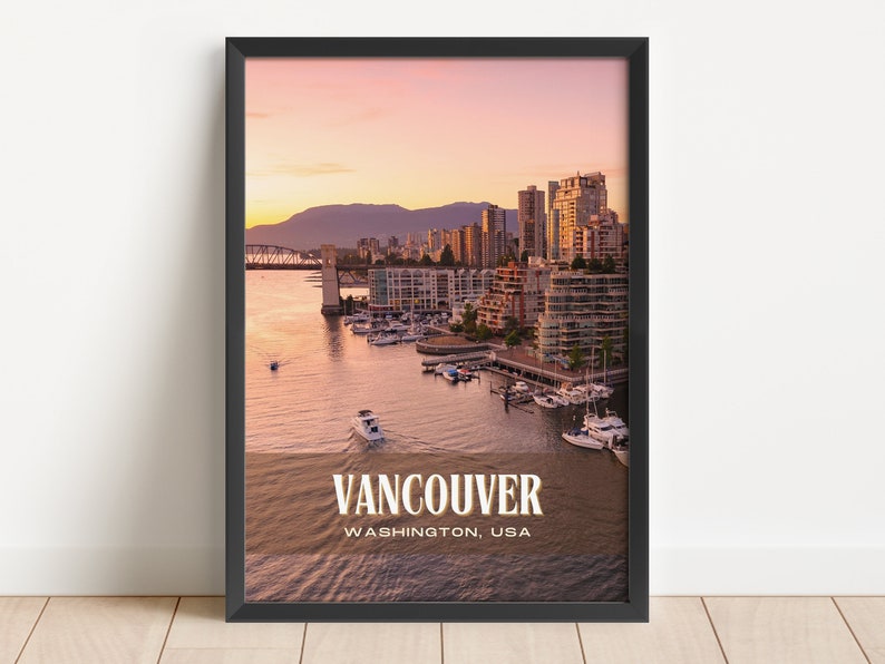 Vancouver Retro Wall Art Vancouver Canvas Vancouver Framed - Etsy