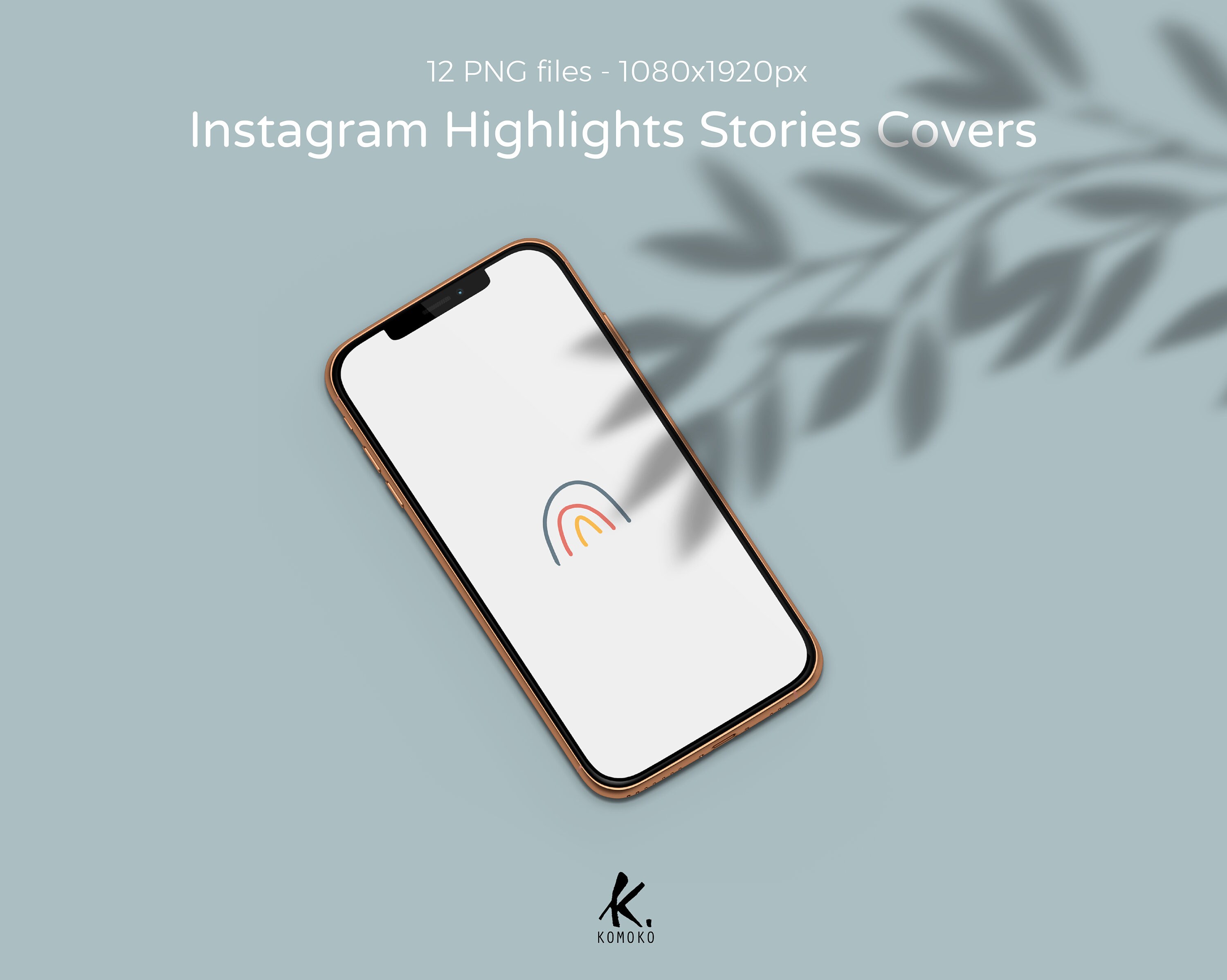 Rainbow Instagram Story Highlight Icons, Hand Drawn California Icons ...
