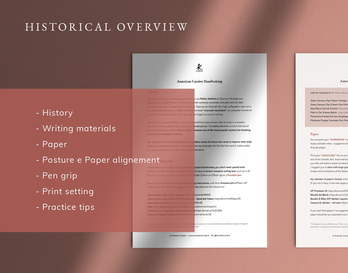 Printable Uppercase Business Cursive Calligraphy Practice Guide ...