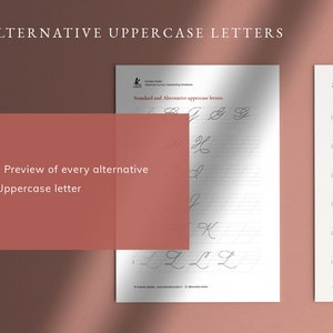 Printable Uppercase Business Cursive Calligraphy Practice Guide ...