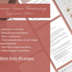Printable Uppercase Business Cursive Calligraphy Practice Guide ...