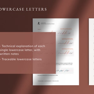 Printable Lowercase Letters & Numbers Business Cursive Calligraphy ...