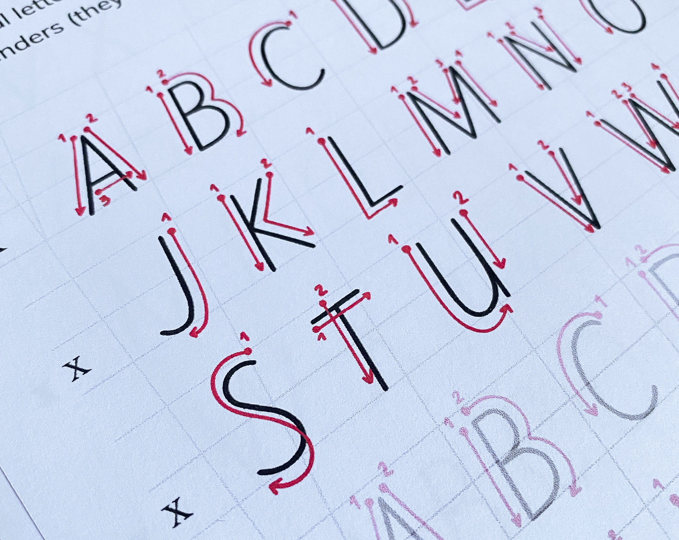 Printable Italic Monoline Cursive Practice Guide Workbook. Monoline Chancery Calligraphy PDF ...