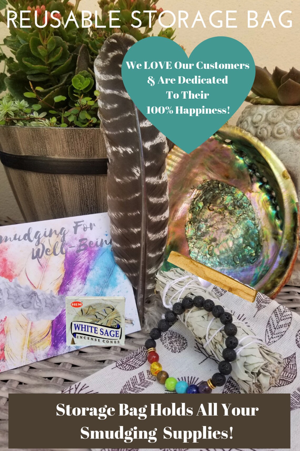 Sage Kit 9 Spiritual Smudge Kit Gifts for Cleansing: White | Etsy