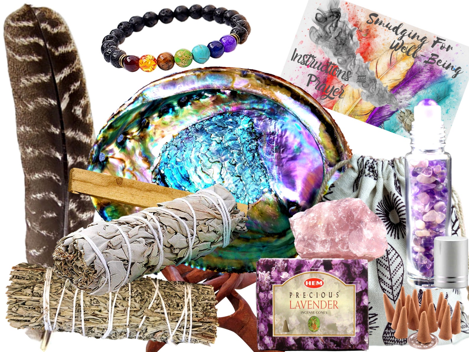 Sage Smudge Kit: ULTIMATE 12 Pc Spiritual Gifts Variety | Etsy