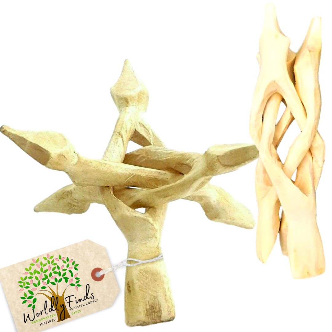 NATURAL Wood Display Stand 6" - 1 or 6 PACK Wooden Cobra Stand, Abalone ...