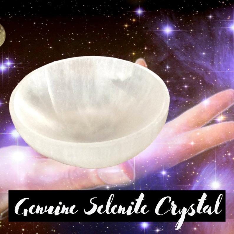 Selenite Bowl 6 Sizes! Hand-carved Selenite Crystal Bowl, Moroccan ...