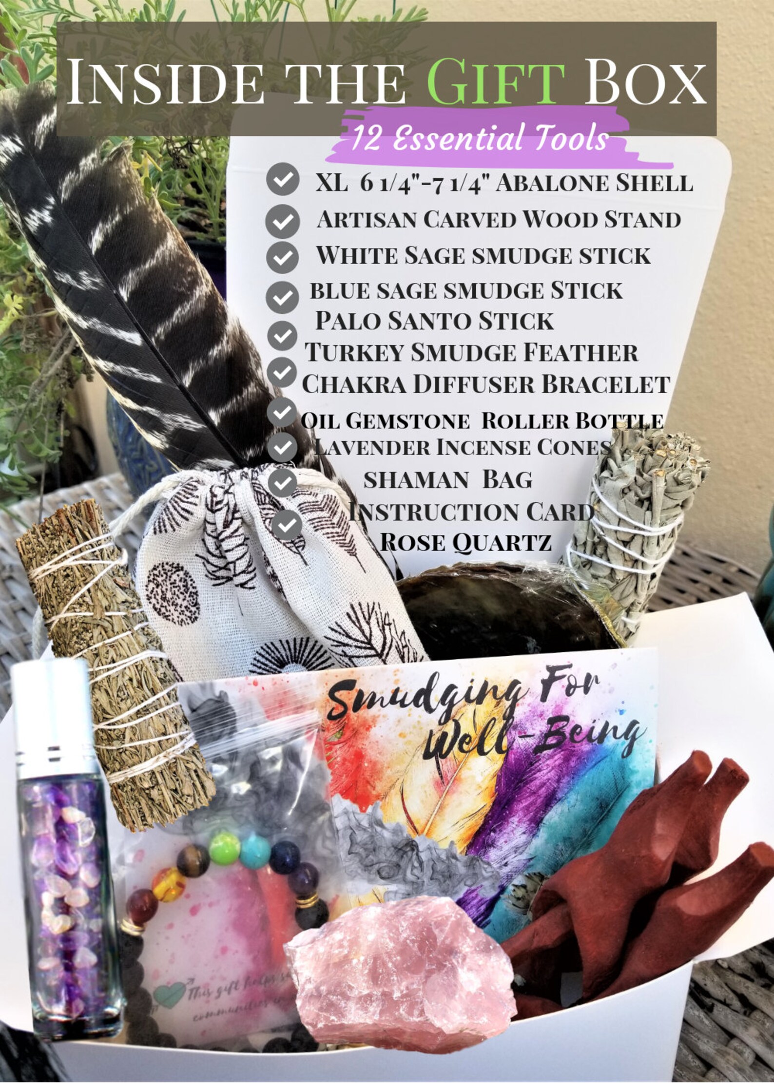 Sage Smudge Kit: ULTIMATE 12 Pc Spiritual Gifts Variety | Etsy