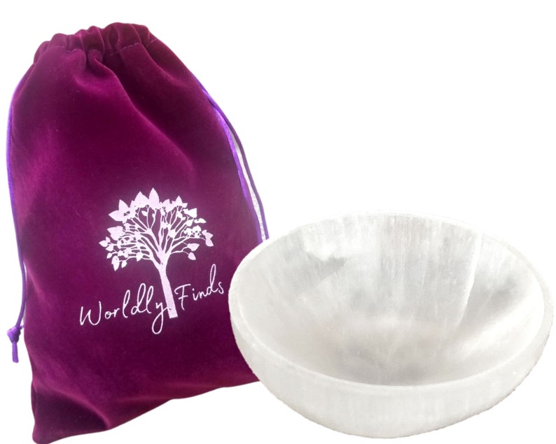 Selenite Bowl 6 Sizes! Hand-carved Selenite Crystal Bowl, Moroccan ...