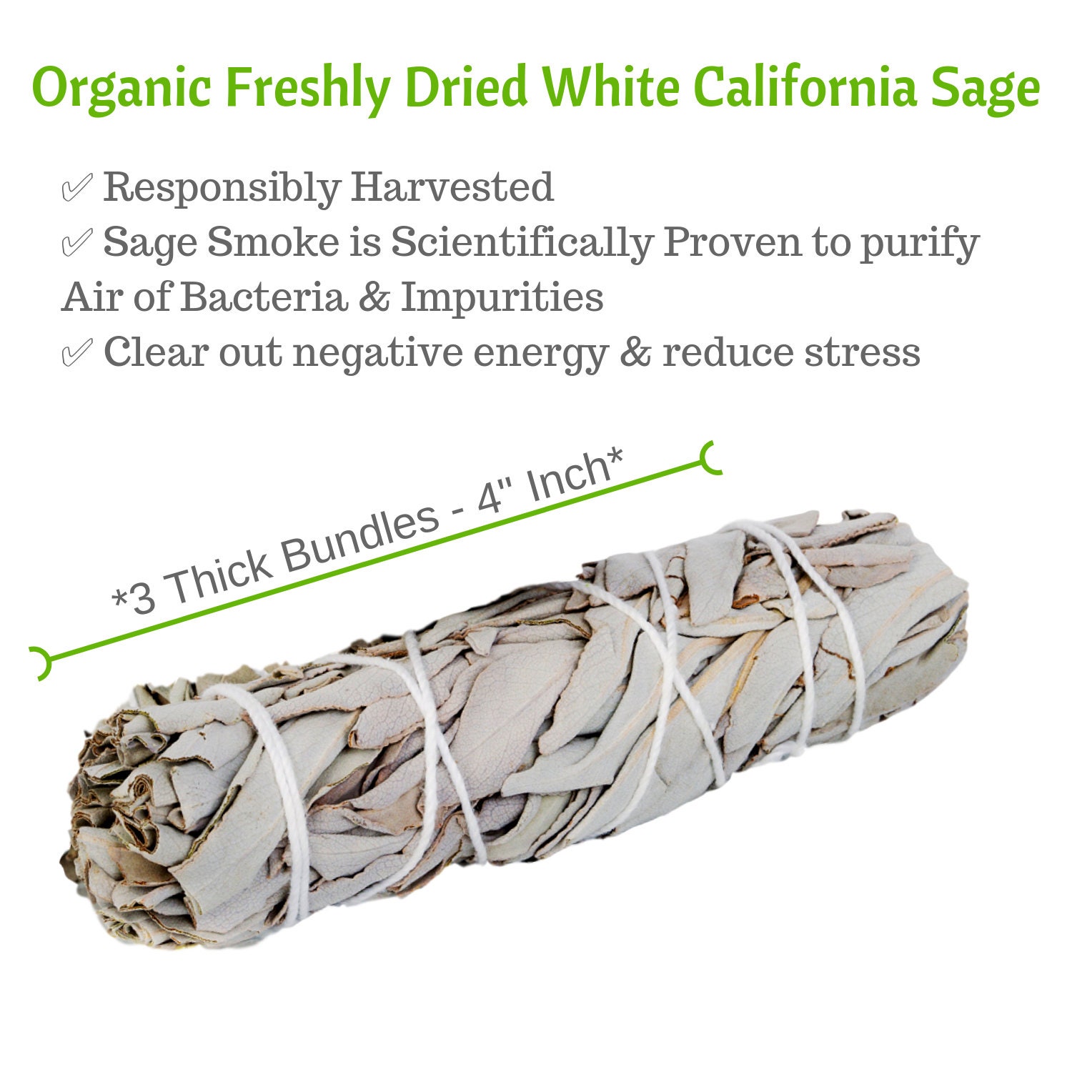 Smudge Kit Gift Set 3 White Sage Smudge Stick | Etsy