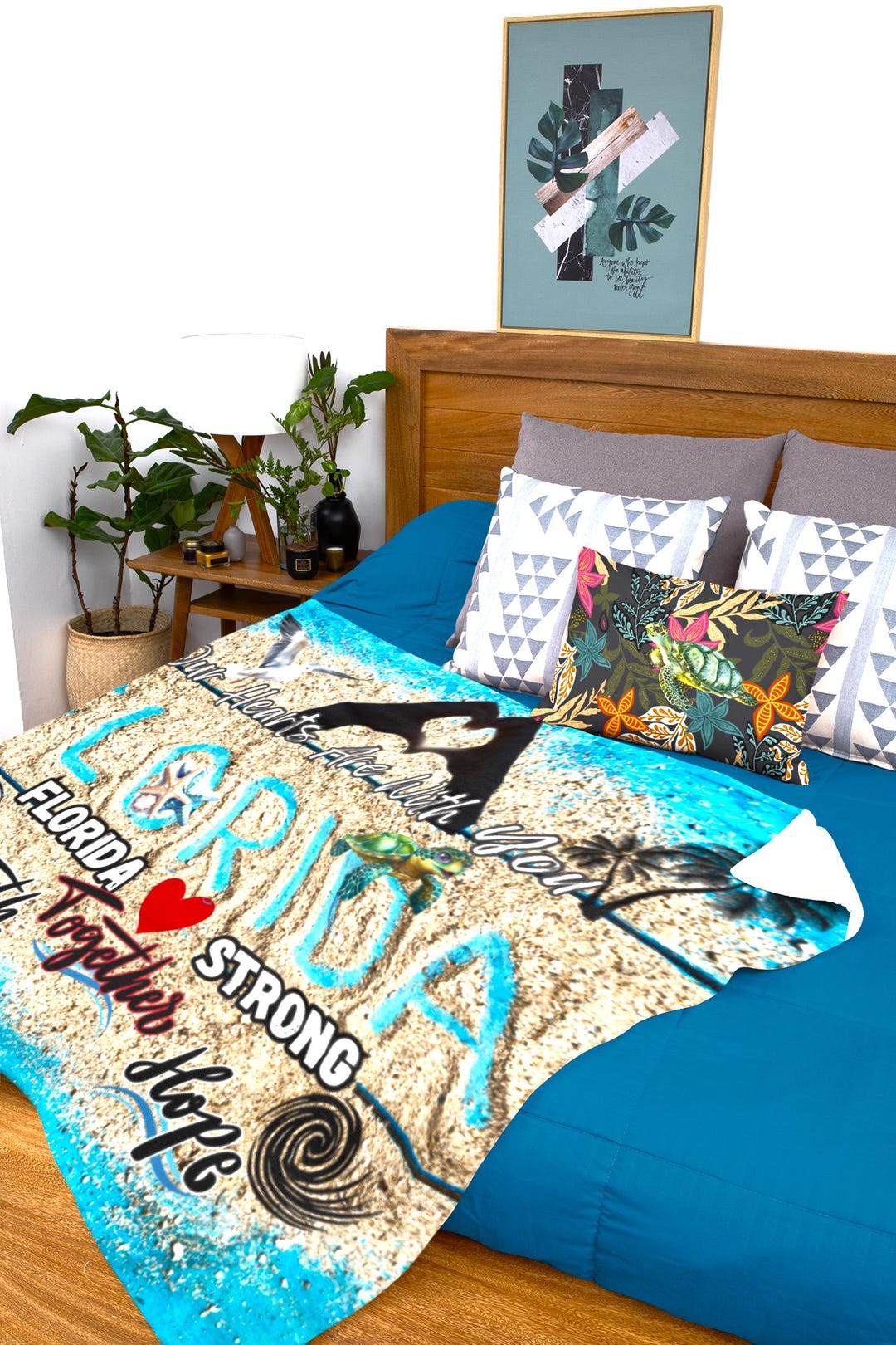 Florida Hurricane Gift Plush Blanket 60x80" 100% Charitable for ...