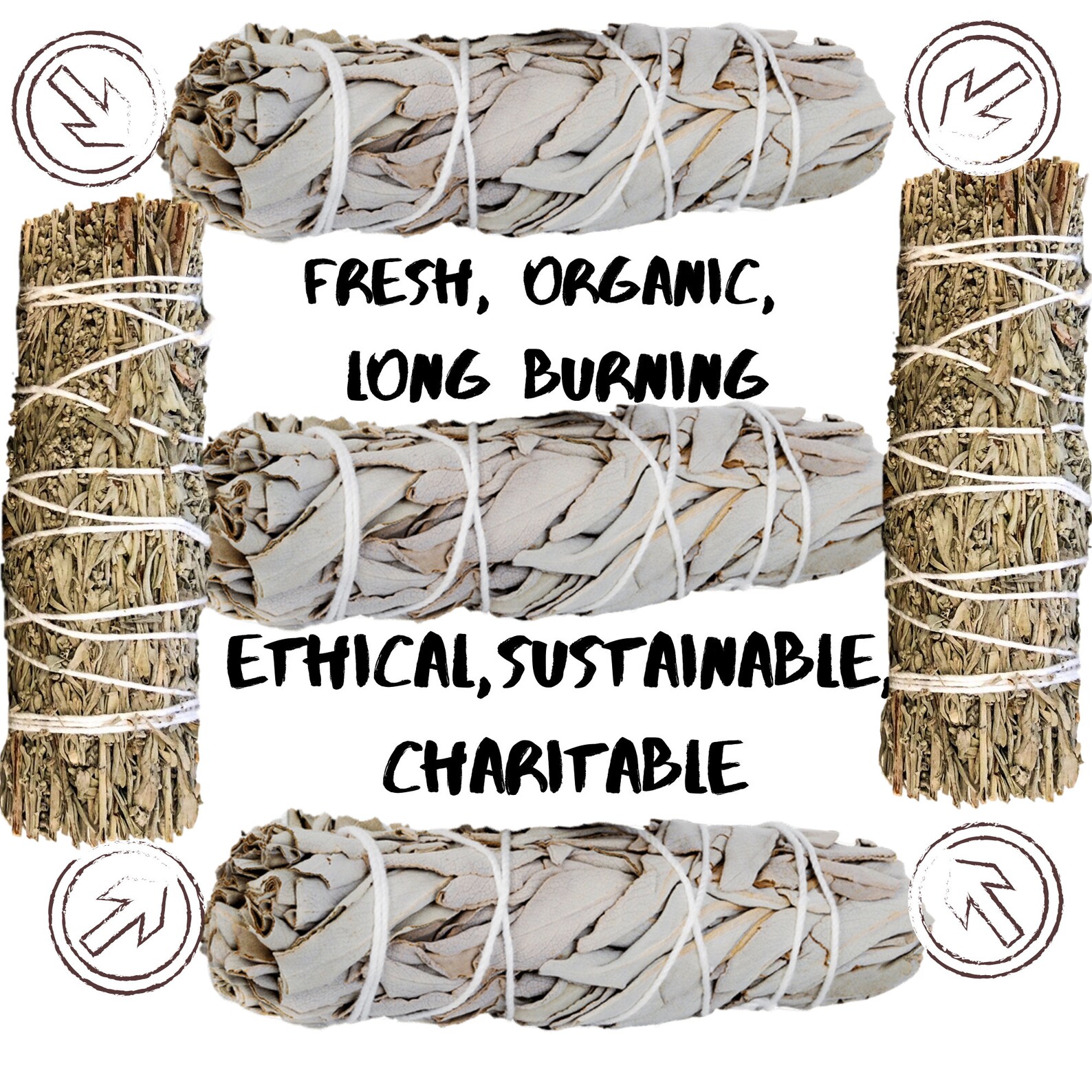 Sage Kit 9 Spiritual Smudge Kit Gifts for Cleansing: White | Etsy