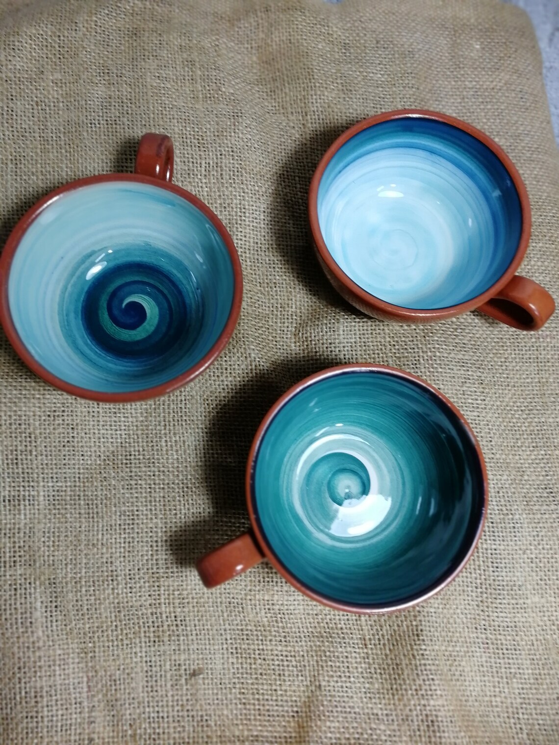 Tea cups coffee cups set of 3 cups ceramic cups tea set | Etsy