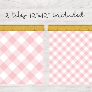 Seamless Pink Gingham Diagonal Pattern, Fabric Design, Commercial ...