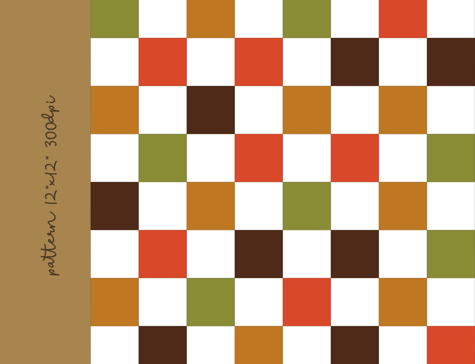 Seamless Colored Check Chess Pattern, Fabric Design, Commercial License ...