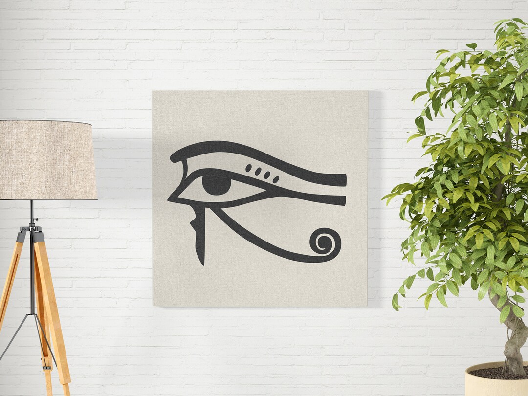 Square Wall Art, Eye of Horus Symbol Printable, Beige Art Print, Large ...