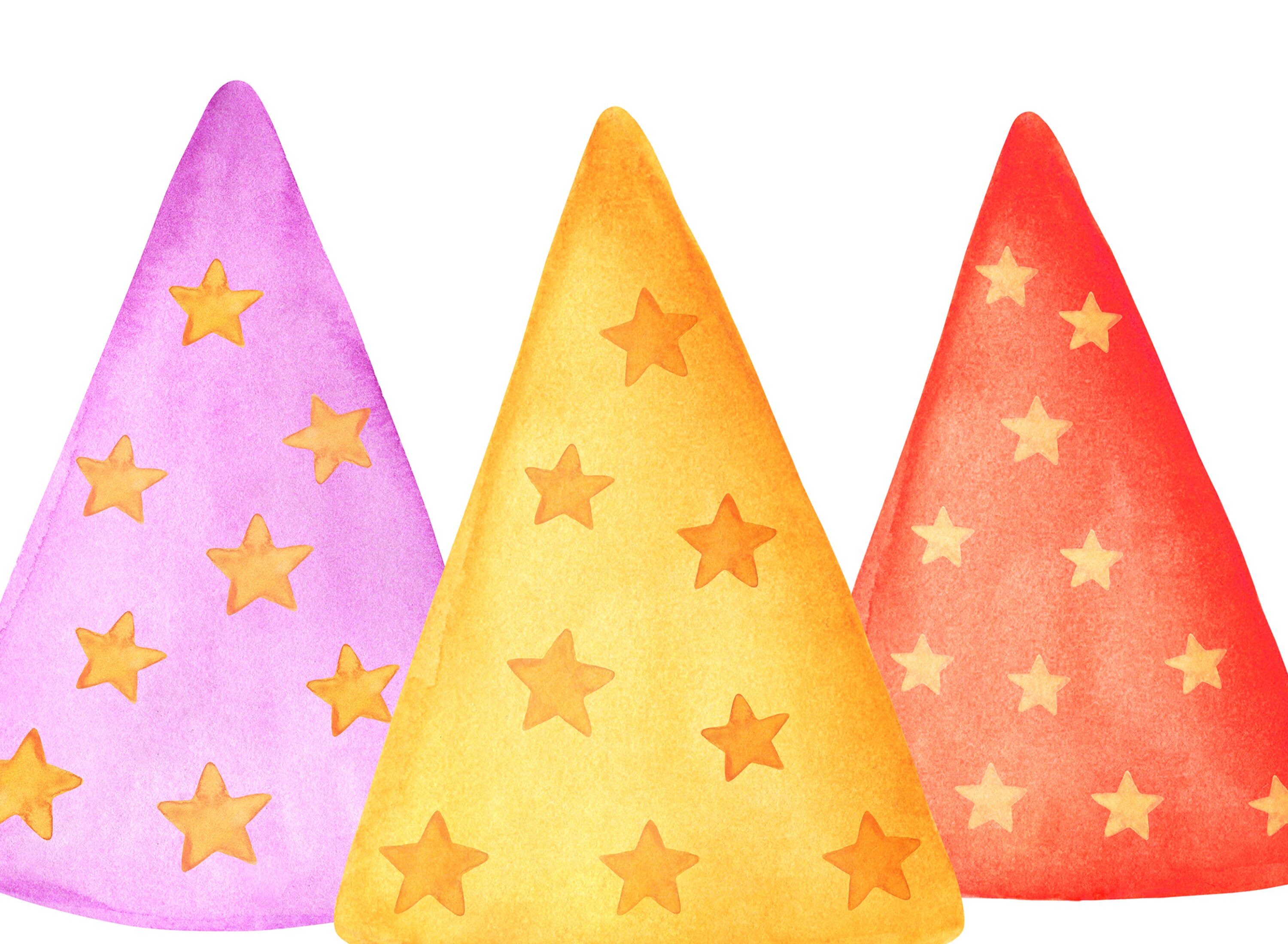 Watercolor Holiday Caps Clipart. Set of Holiday Decorative - Etsy