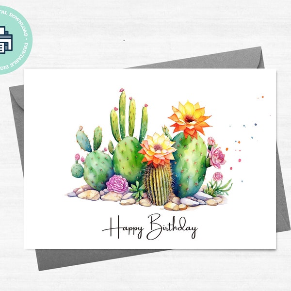 Cactus Card - Etsy