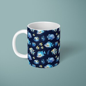 Seamless Ocean Fish Pattern, Png Transparent, Fabric Design, Commercial ...