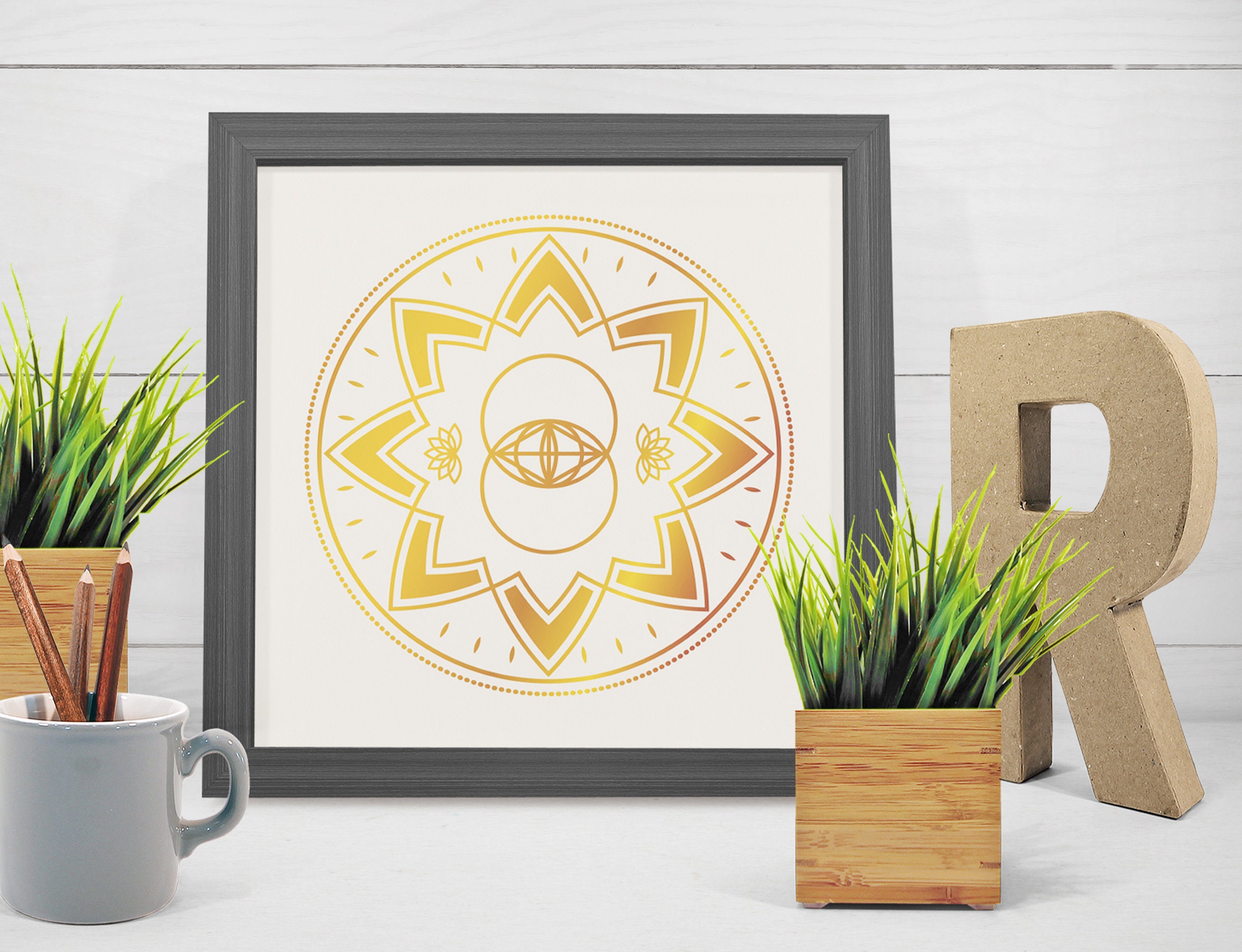 Set of Sacred Mystical Symbols. PNG Golden Black and White - Etsy Australia