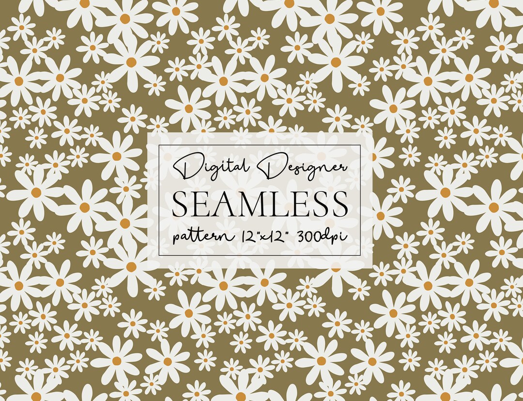 Seamless Daisy Pattern - Etsy