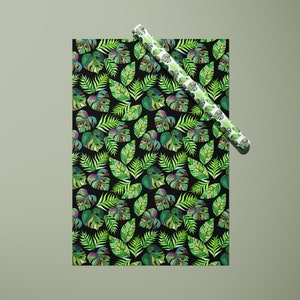 Watercolor Bright Tropical Digital Paper With Monstera Leaves, Summer ...