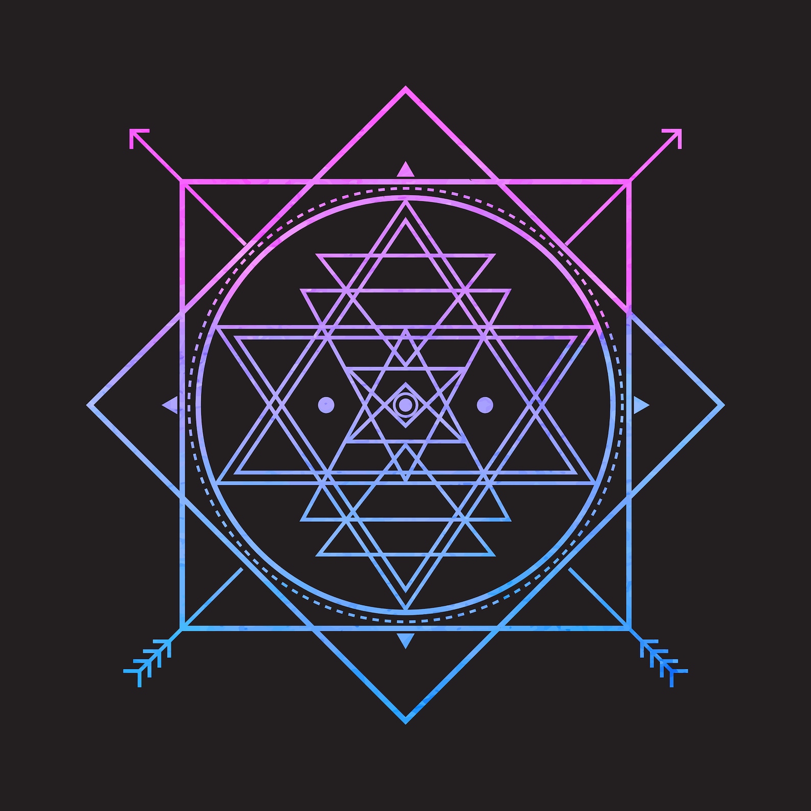 Watercolor Cliparts Set With Sacred Geometry Symbols. Digital - Etsy