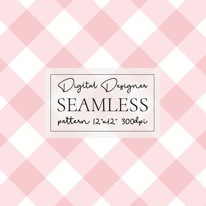 Seamless Pink Gingham Diagonal Pattern, Fabric Design, Commercial ...