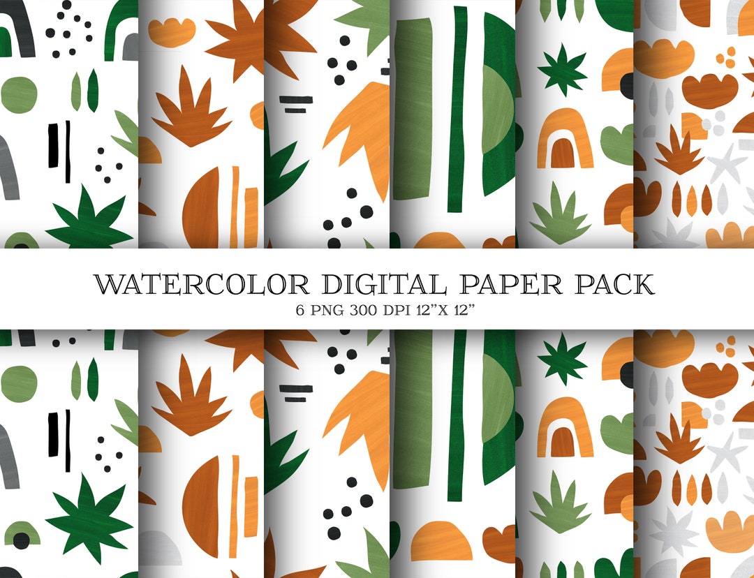 Watercolor Abstract Patterns, Digital Paper, Seamless Abstract ...