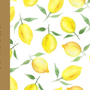 Seamless Watercolor Lemons Pattern, Digital Paper, Instant Download, 12 ...