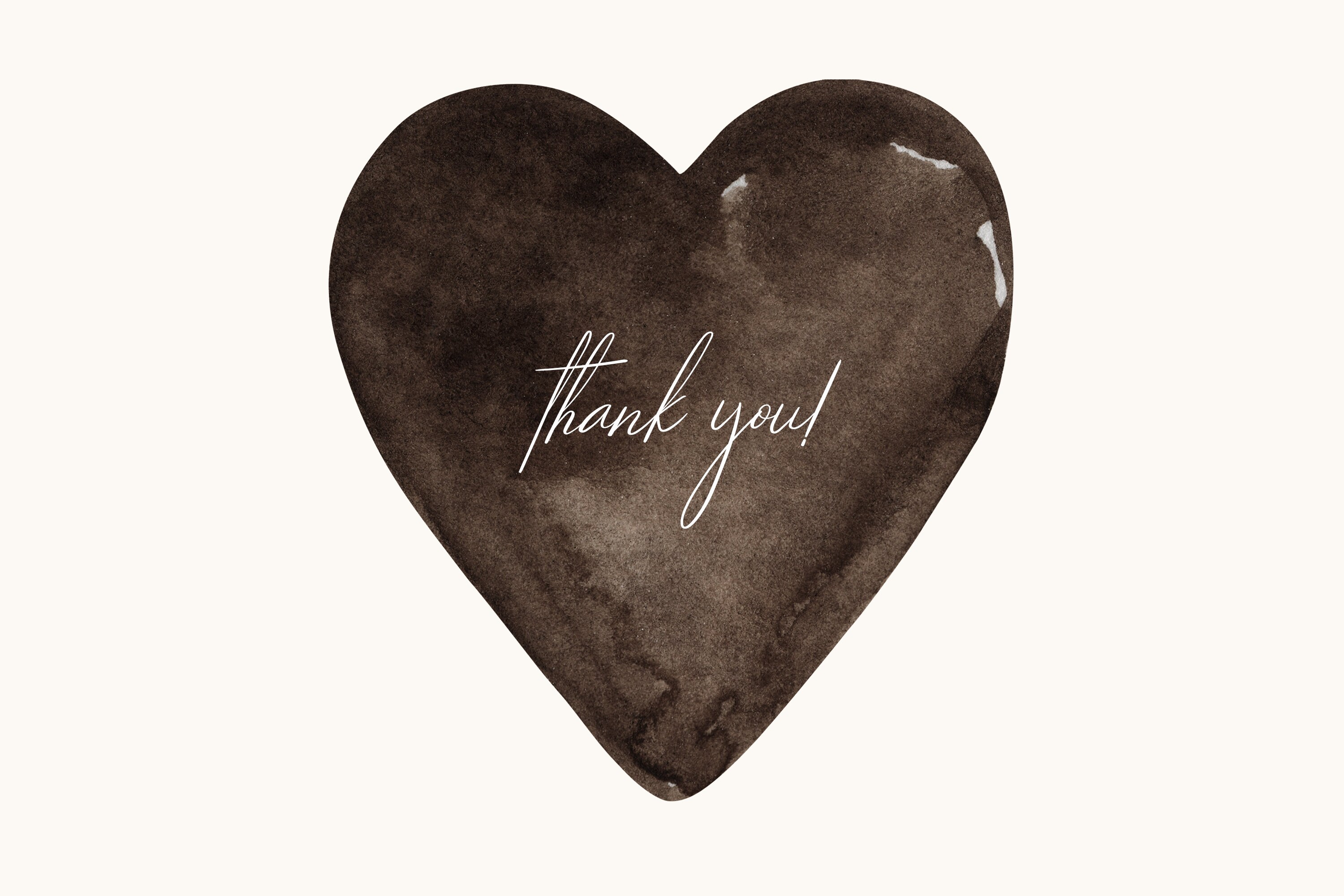 Watercolor Brown Heart Shape Png Clipart, Instant Download - Etsy